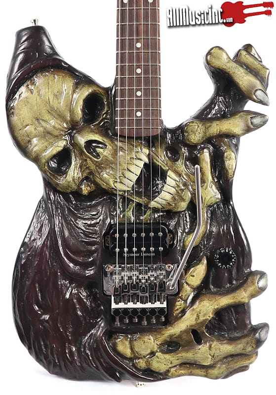 Hembry Guitars Custom Grim Reaper Electric Guitar w/ Coffin | Reverb