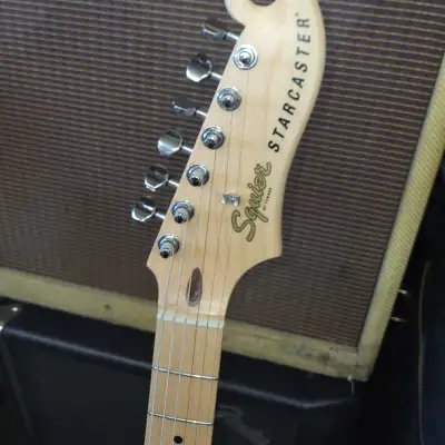 Squier Starcaster With Upgraded Pickups And Custom Headstock | Reverb