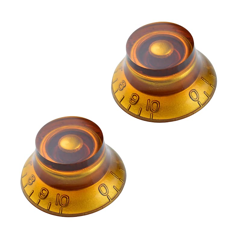 2 x Speed Knobs Bell Shaped for Epiphone Les Paul (Apha Pots) | Reverb