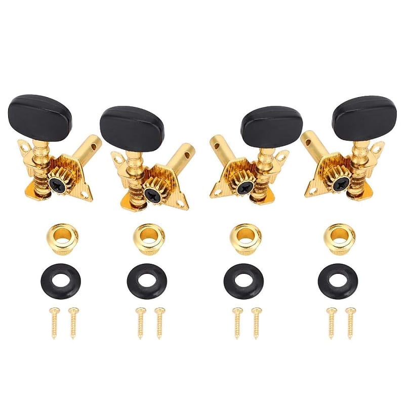 Ukulele Tuning Peg, 2L2R Black Button Gold Bady Classical | Reverb