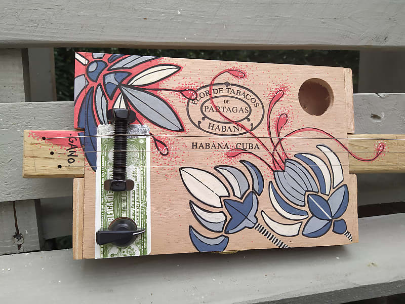 The Loner Shop #63 "Alisandre" - CigarBoxGuitar 3 cordes | Reverb