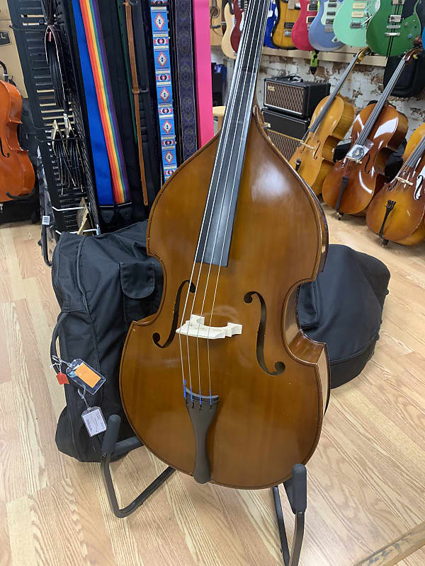 Galveston 1/4 Upright Bass with Glasser Bow, Padded Bag, and | Reverb