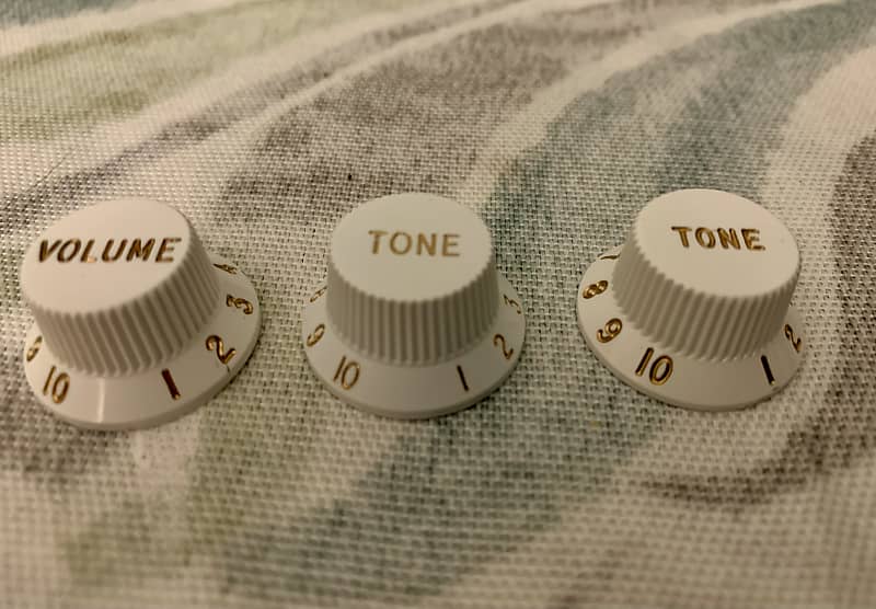 Squier Strat Guitar Knobs (3) White | Reverb