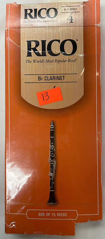 Rico Bb Clarinet Reeds Strength 4 (13 total reeds) Open Box | Reverb