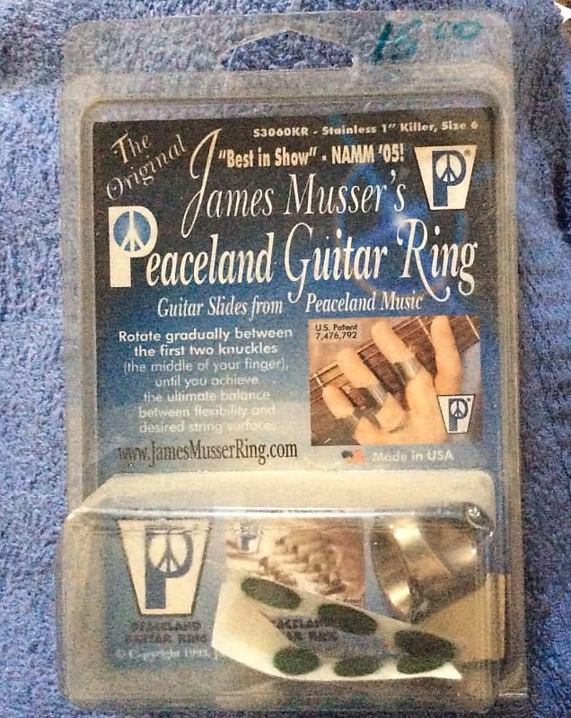 James Musser Peaceland Stainless 1” Killer Guitar Slide Ring | Reverb