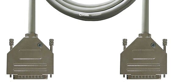 Cordial 10' Two Analog TASCAM D-Sub 25-Pin Male Cable - Gray | Reverb