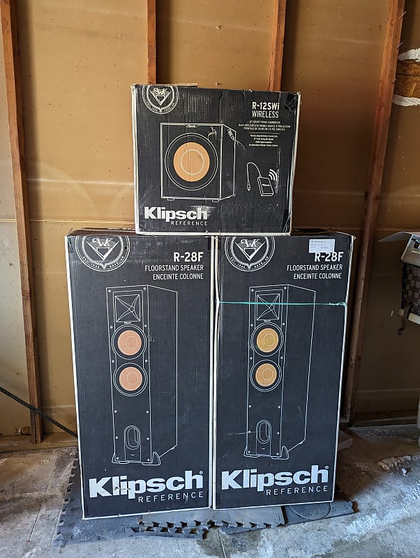 Klipsch R-28F Speakers (PAIR) and R-12SWi Subwoofer | Reverb