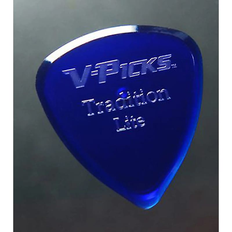 V-Picks - TRDLBL - Tradition Lite Guitar Pick - Sapphire Blue | Reverb
