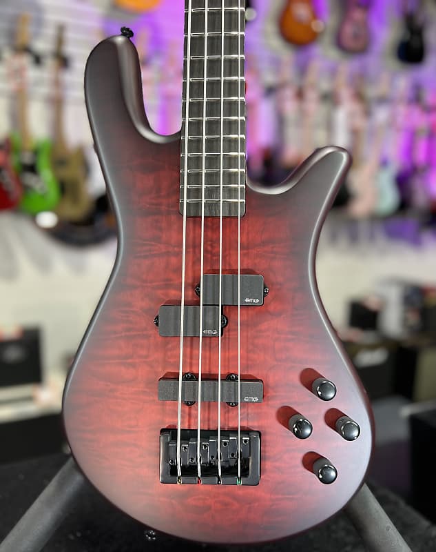 Spector NS Pulse 4 Bass Guitar - Black Cherry Authorized | Reverb