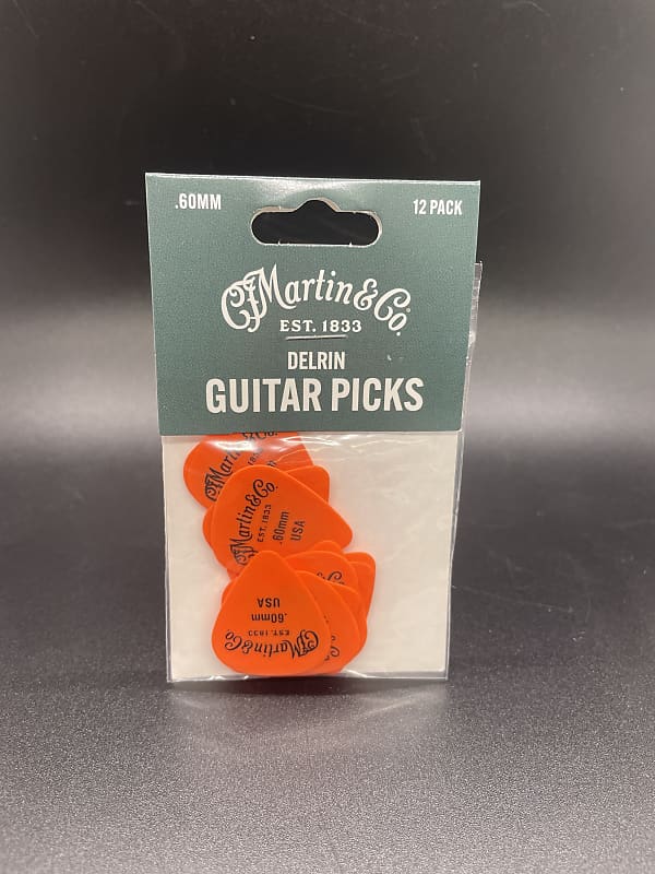 Martin Delrin Guitar Picks .60mm | Reverb