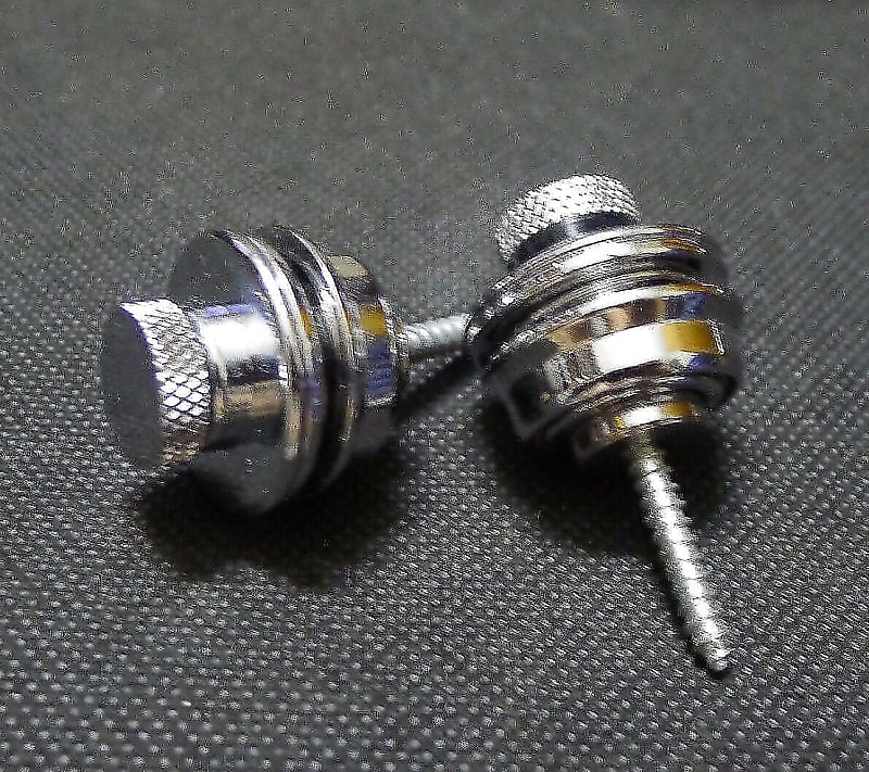 Chrome Guitar and Bass Strap Locks Set of 2 | Reverb
