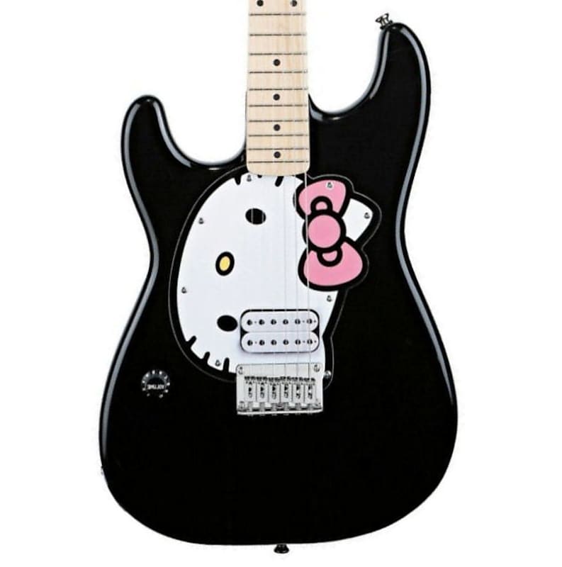 Fishbone BLACK Guitar LEFTY 2024 Black Hello kitty With | Reverb