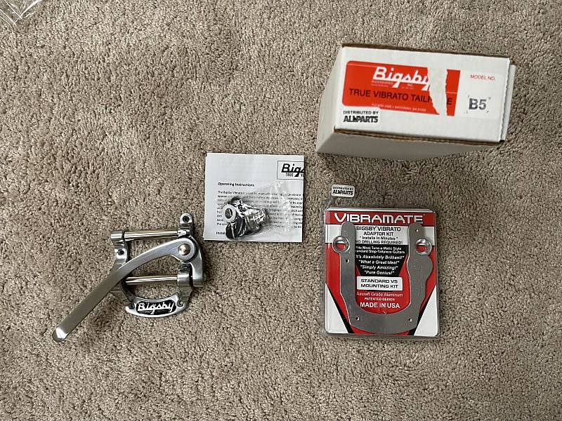 Bigsby B5 Vibrato & V5 Vibramate Bundle Tailpiece Flat Top | Reverb