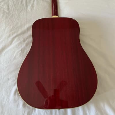 Left-Handed Epiphone Hummingbird, Aged Cherry Sunburst | Reverb