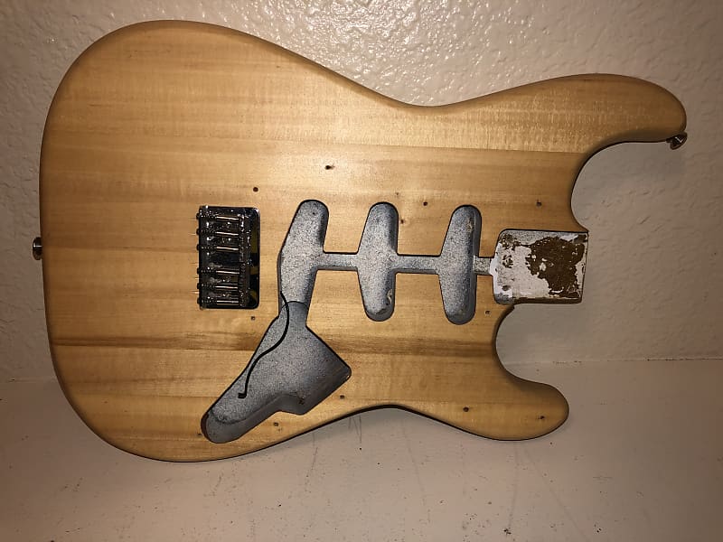 Vintage Squier bullet stratocaster natural guitar body | Reverb
