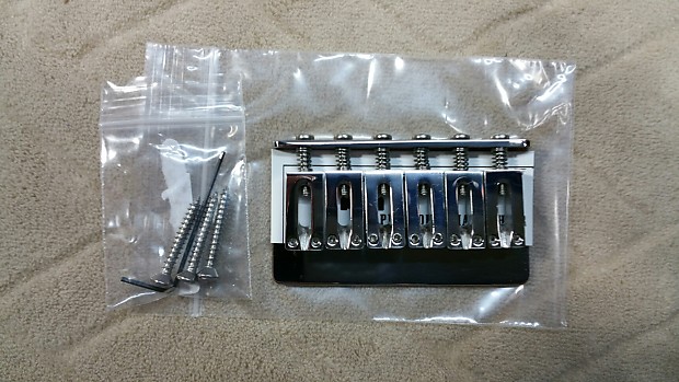 Hipshot Stainless Hardtail Bridge Modern Spacing 2 1/8 Chrome | Reverb