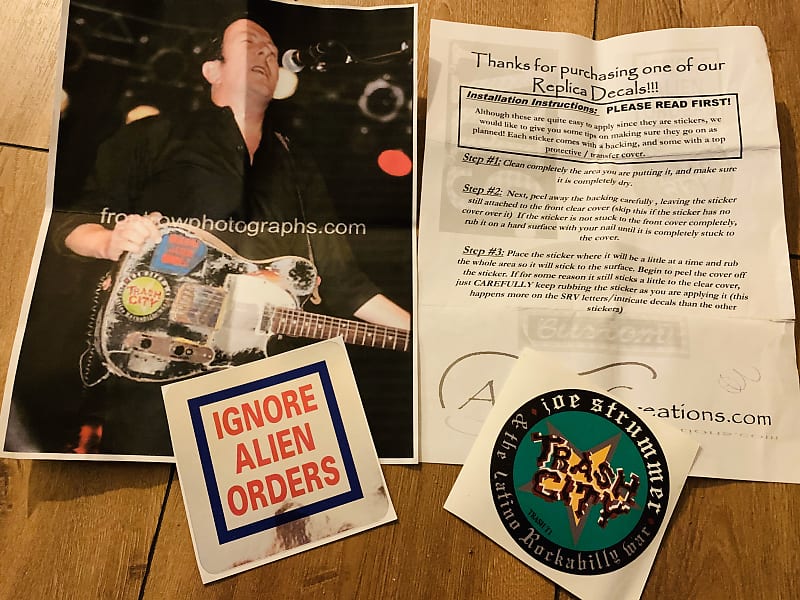 Fender joe Strummer Telecaster stickers decals | Reverb Canada