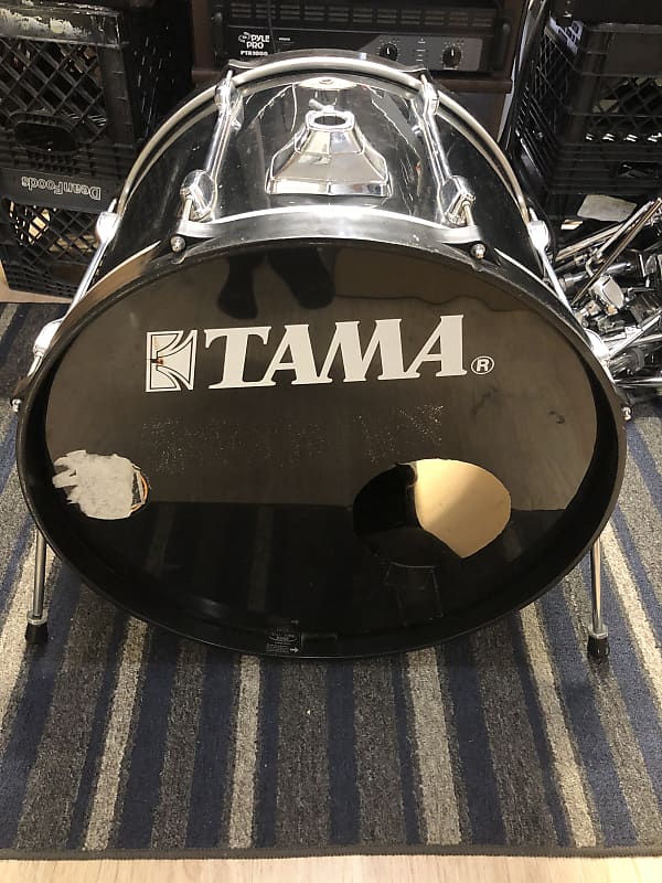 Tama Rockstar 22 inch Black Bass Drum Taiwan | Reverb