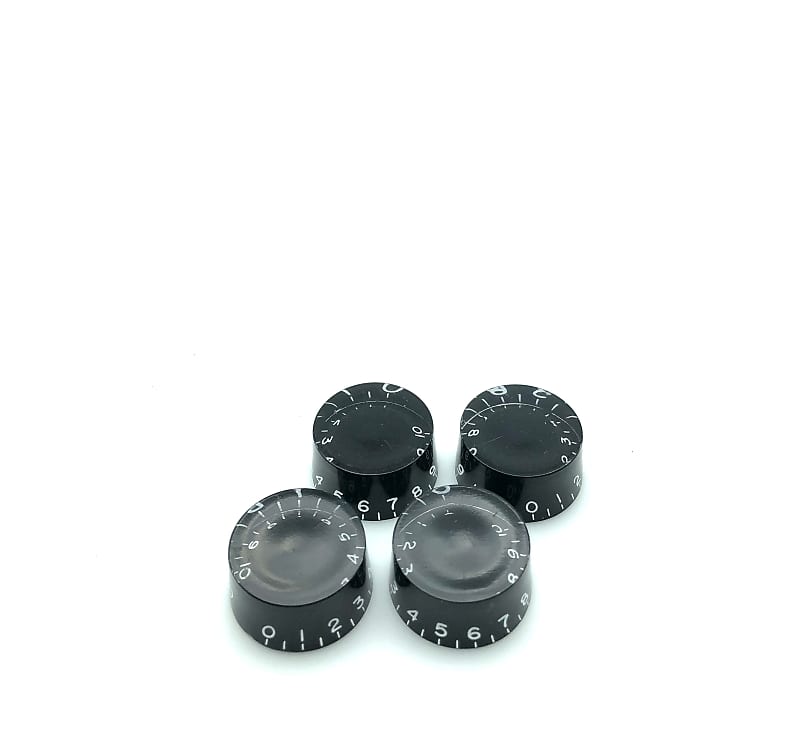 4 Les Paul Style Speed Knobs Set - Black | Reverb
