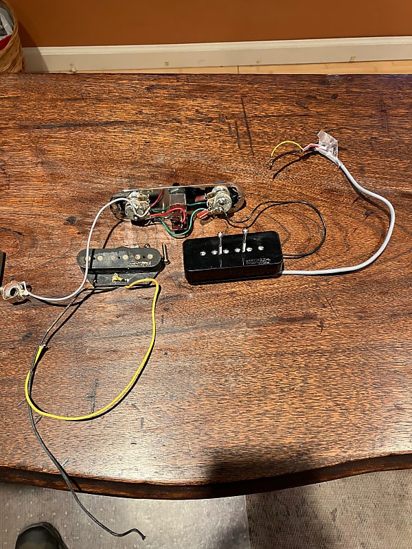 Tele Wiring and Pickups P90 Bridge Wilkinson Control Plate | Reverb