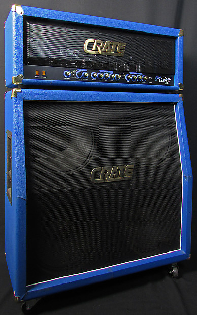 1990s Crate Blue Voodoo 60 Half Stack Set! BV-60H & Matching | Reverb