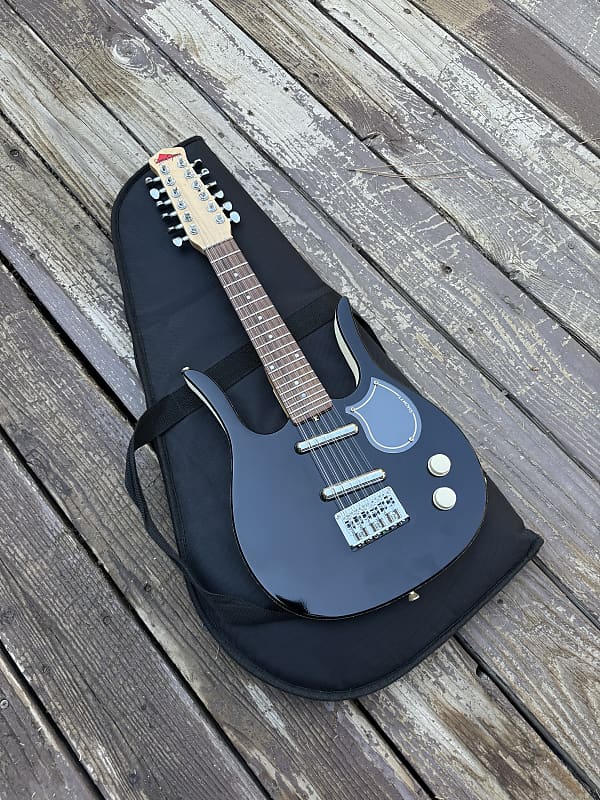 Jerry Jones Shorty Octave 12 String - Black | Reverb