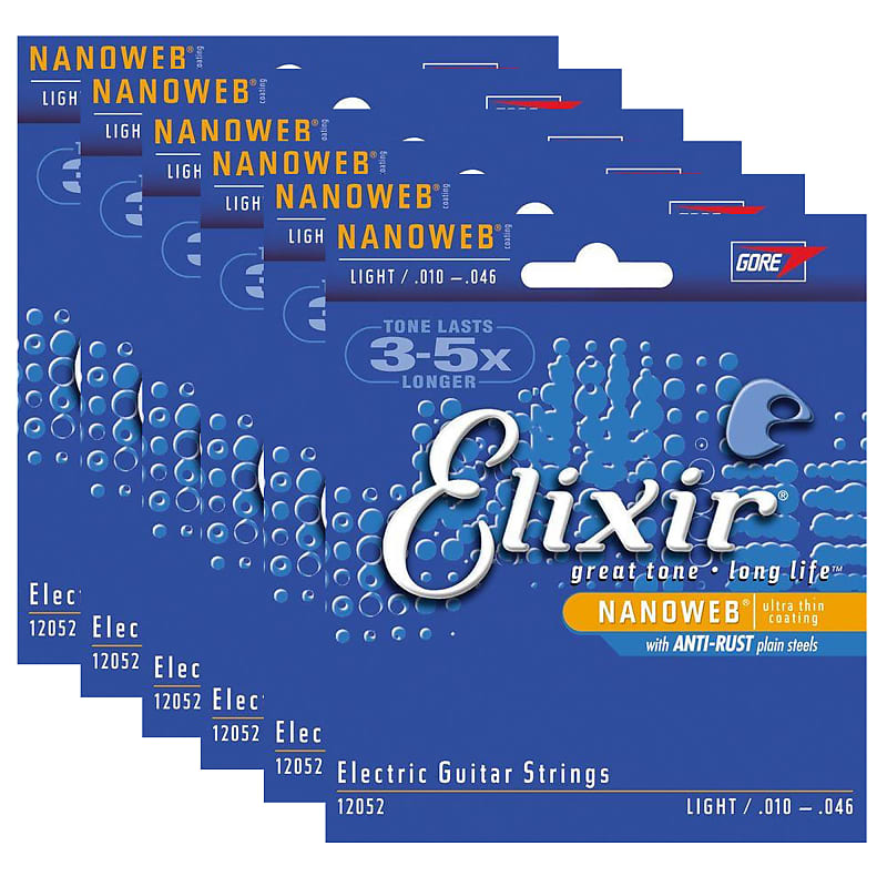 Elixir 12052 Electric Nano Light 10-46 (6 Pack Bundle) | Reverb