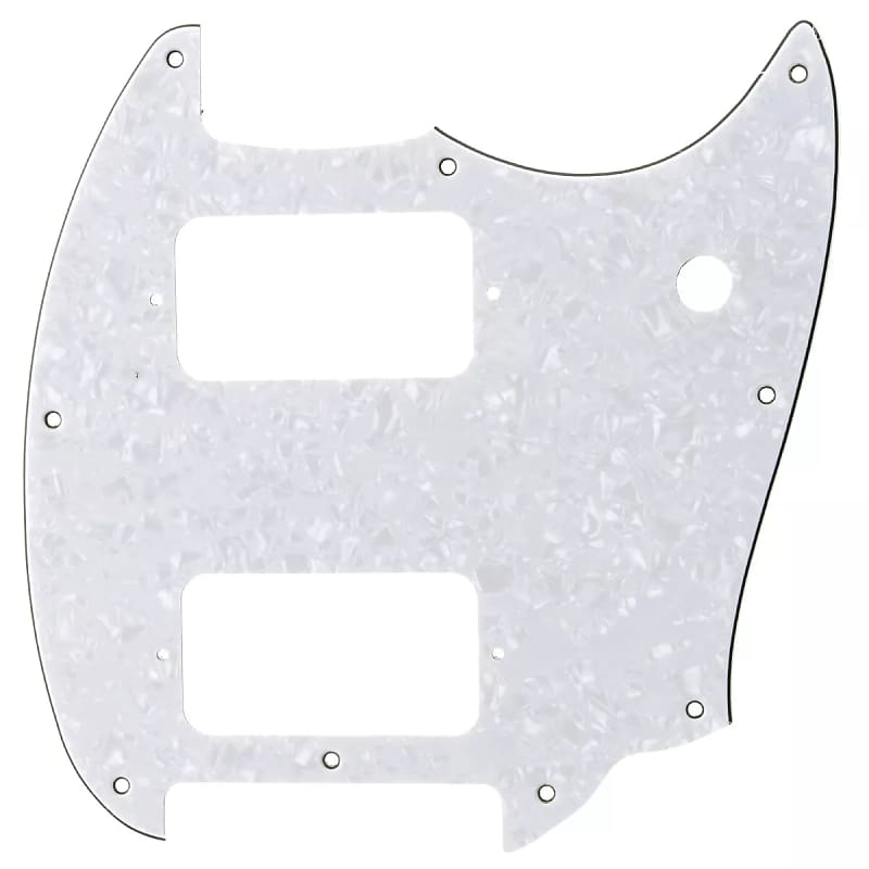 White Pearl 9 Hole HH Pickguard For Squier Bullet Mustang | Reverb