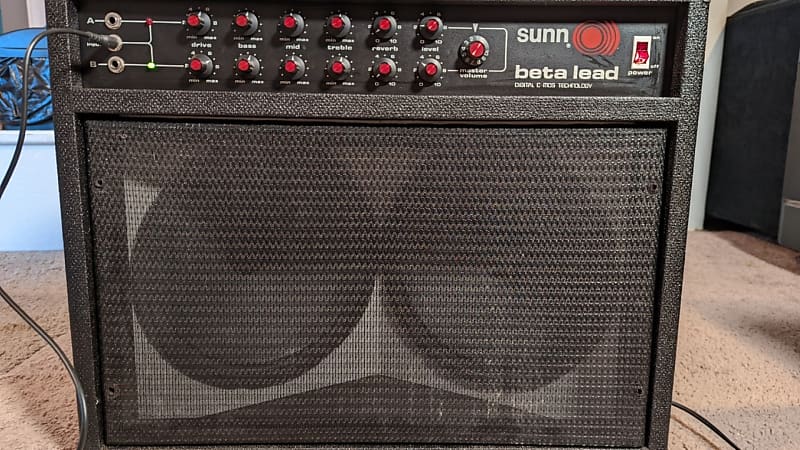 Sunn Beta Lead 2x12 Amplifier with Foot Switch, Cover, and | Reverb