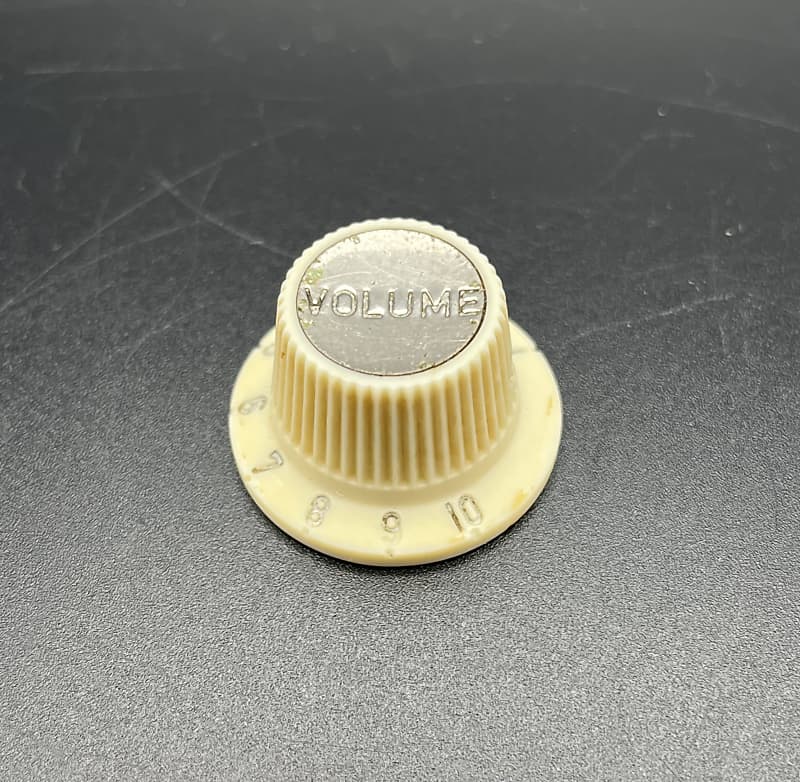 1960s Hofner Pekalit Volume Knob - Cream with silver | Reverb UK