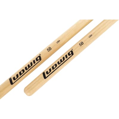 Ludwig Drum Sticks Hickory Wood Tip 5B | Reverb