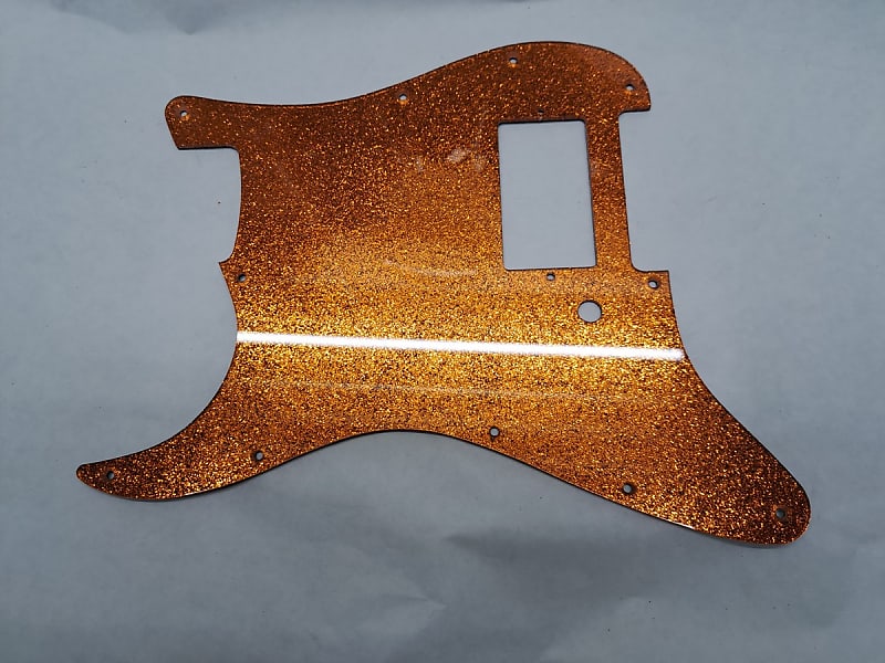 Lefty Left Handed Copper Sparkle Glitter HXX H pickguard Fits | Reverb