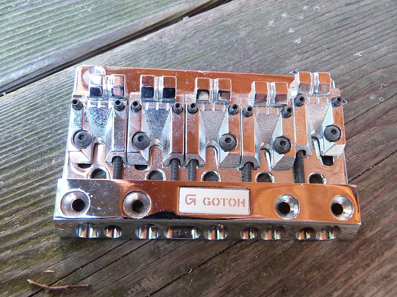 Gotoh 5 string chrome bass bridge chrome | Reverb
