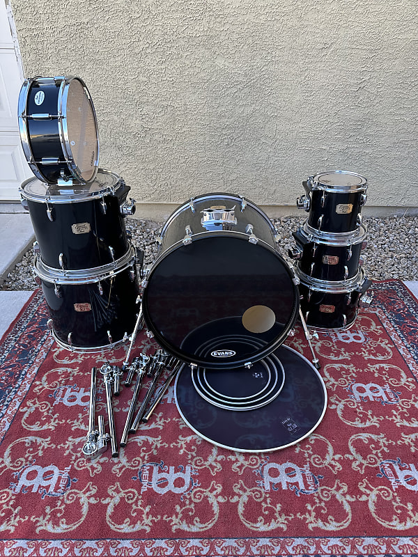Pearl Export 7 Piece Drum set - Black | Reverb