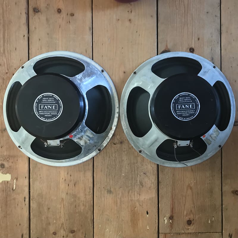 Pair of matching 2x12 Fane Guitar speakers 1974 Hiwatt - | Reverb UK