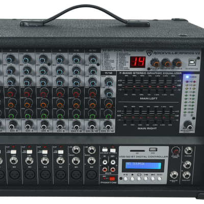 Audio Mixer, 8 channels with 256 DSP Effects, 7-band | Reverb