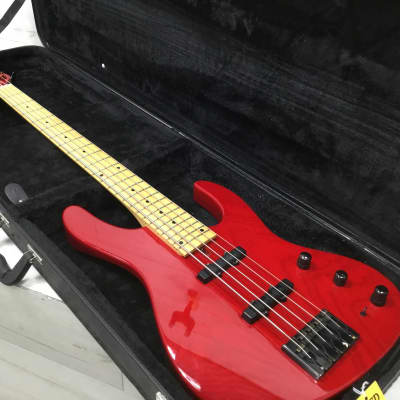 Mike Lull Early 1997 M5 5-String Bass Guitar - Red | Reverb