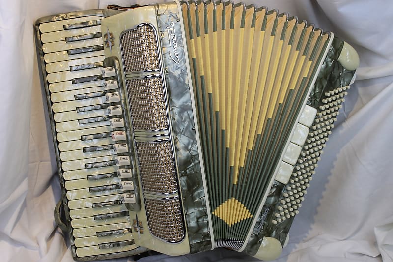 2960 - Silver Concerto Continental Mark I Piano Accordion | Reverb UK