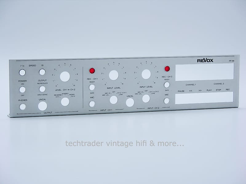Revox PR99 MKI / MKII front cover | Reverb
