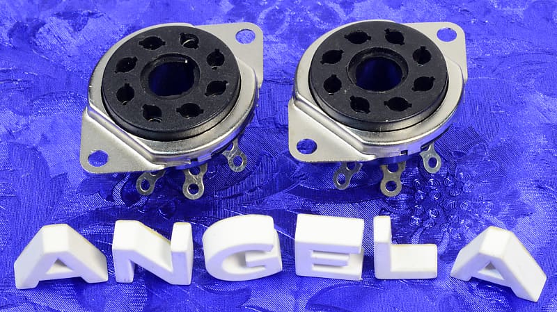 Two 8 Pin Octal Top Chassis Mount Tube Sockets For Old Fender | Reverb