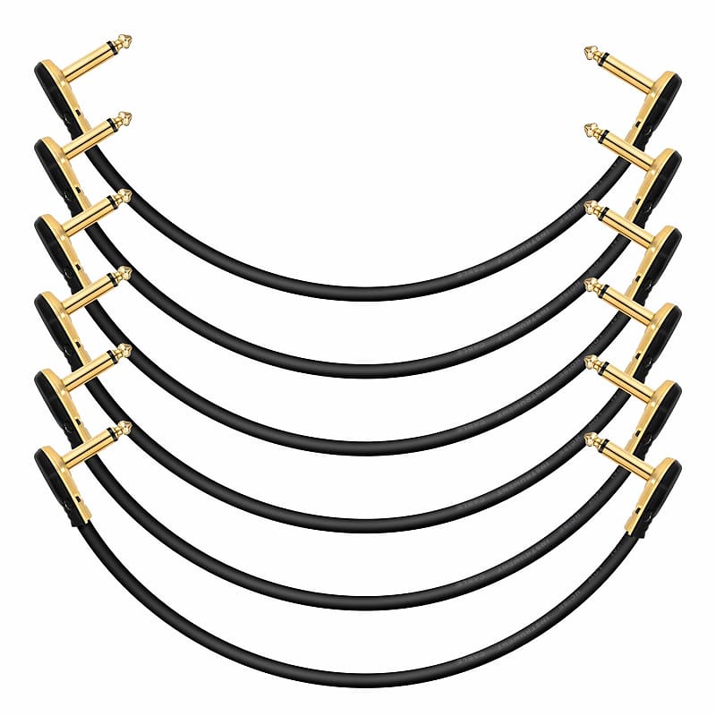 Guitar Patch Cables Right Angle 12 Inch 30cm 1/4 Instrument | Reverb