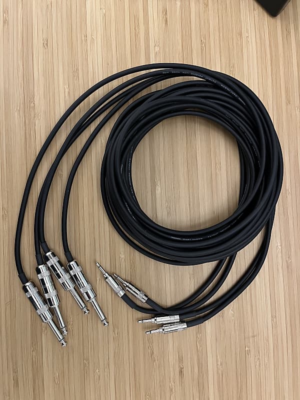 4 x Mogami 10ft TS-TS Modular Patch cables | Reverb