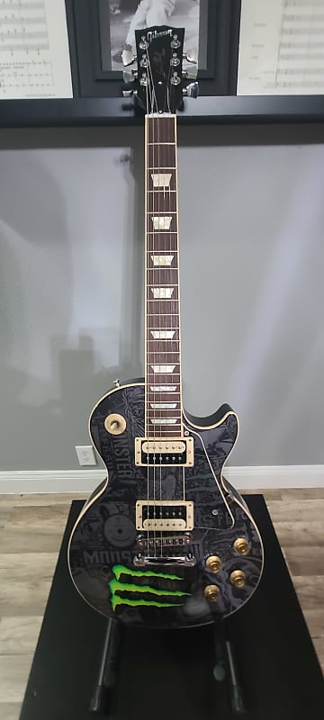 Gibson Les Paul Traditional Plus, Monster Energy wrap 2011 | Reverb