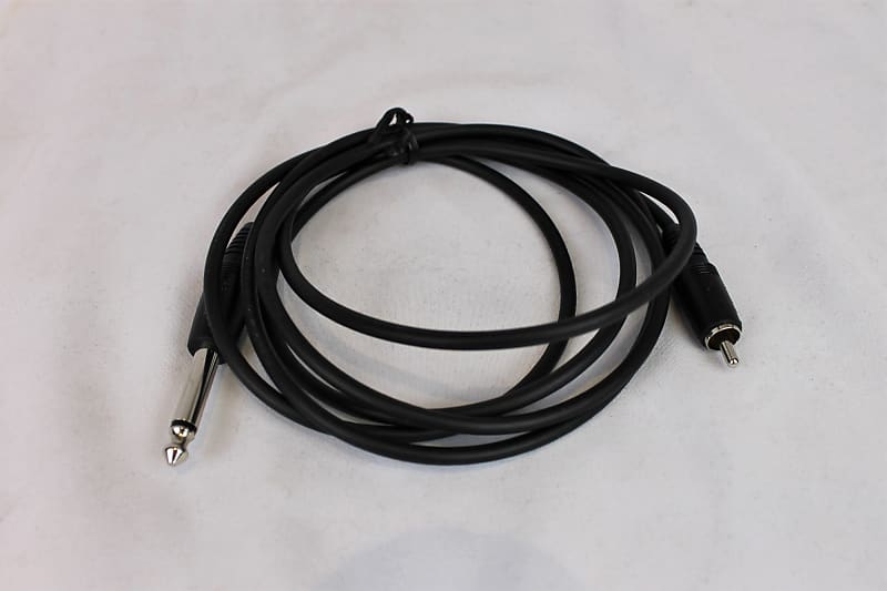 Black Radio Shack 1/4" to RCA Audio Cable 6 Feet | Reverb
