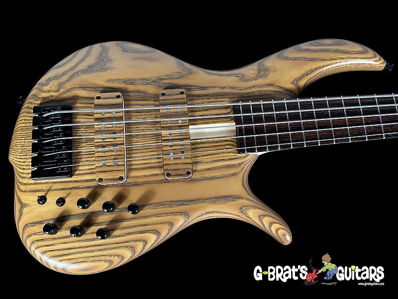 2024 F Bass BN5 Deluxe Active 5 String Bass Roasted Ash ~ | Reverb