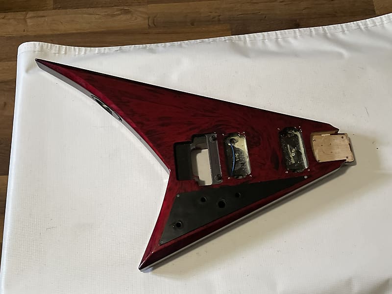 2007 MIJ Jackson RR3 RR Rhoads V Solid Crimson Swirl | Reverb UK