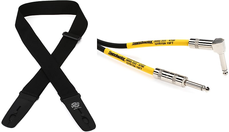 Lock-It Straps Professional Gig Series 2" Black Poly Strap | Reverb