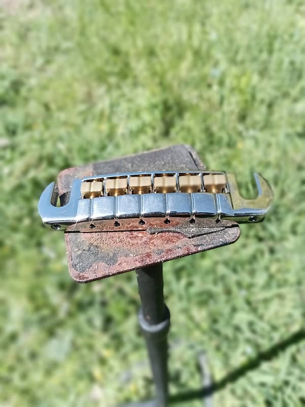 PRS Tailpiece Brass Adjustable Wraparound Bridge | Reverb