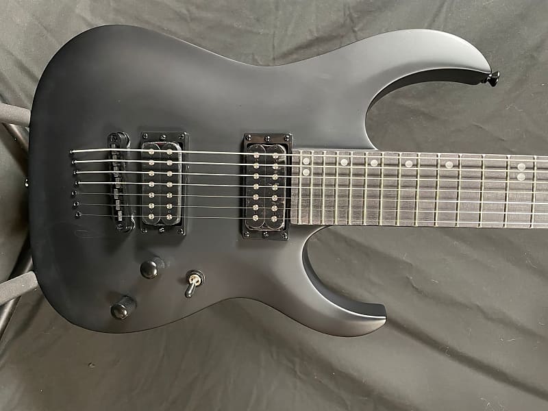 Harley Benton BARITONE-7SB Matte Black 7-String Guitar 2024 | Reverb