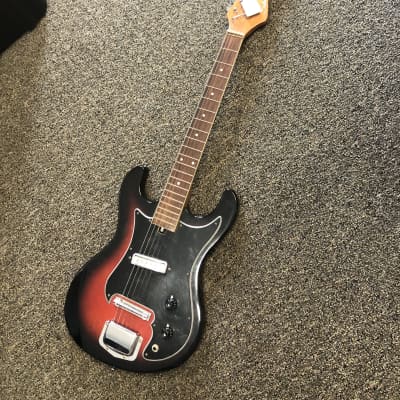 Silvertone Electric guitar 1960s/1970s Red and black sunburst | Reverb